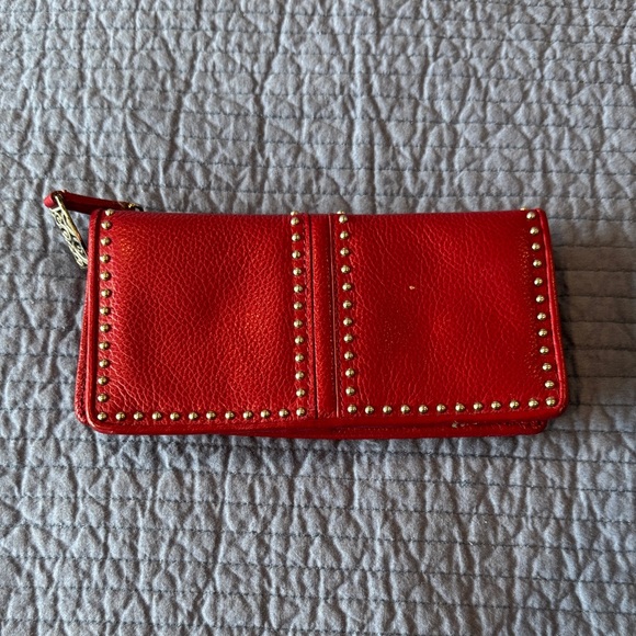 Brighton | Bags | Brighton Red Studded Wallet | Poshmark